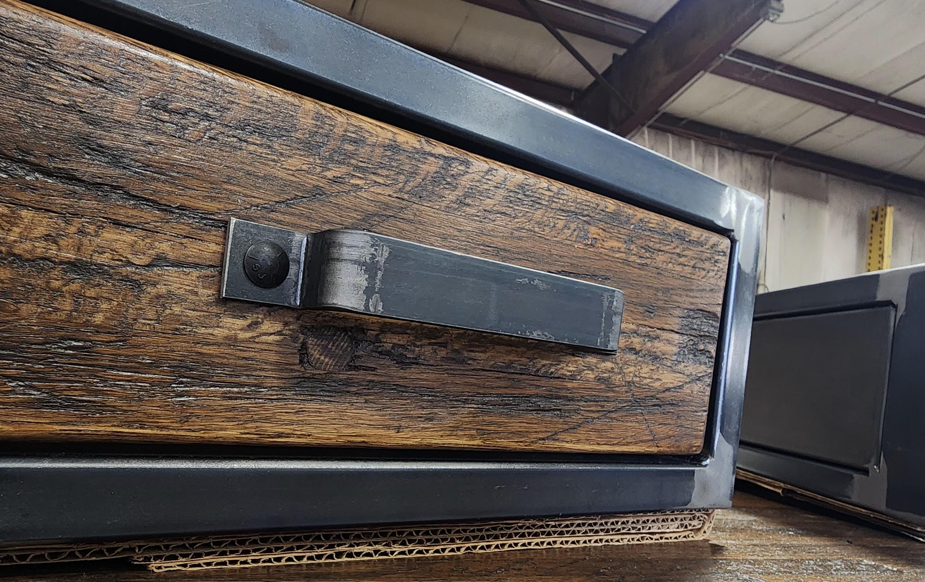 Rustic Industrial Steel Cabinet Handles | Handcrafted From Steel Flat ...