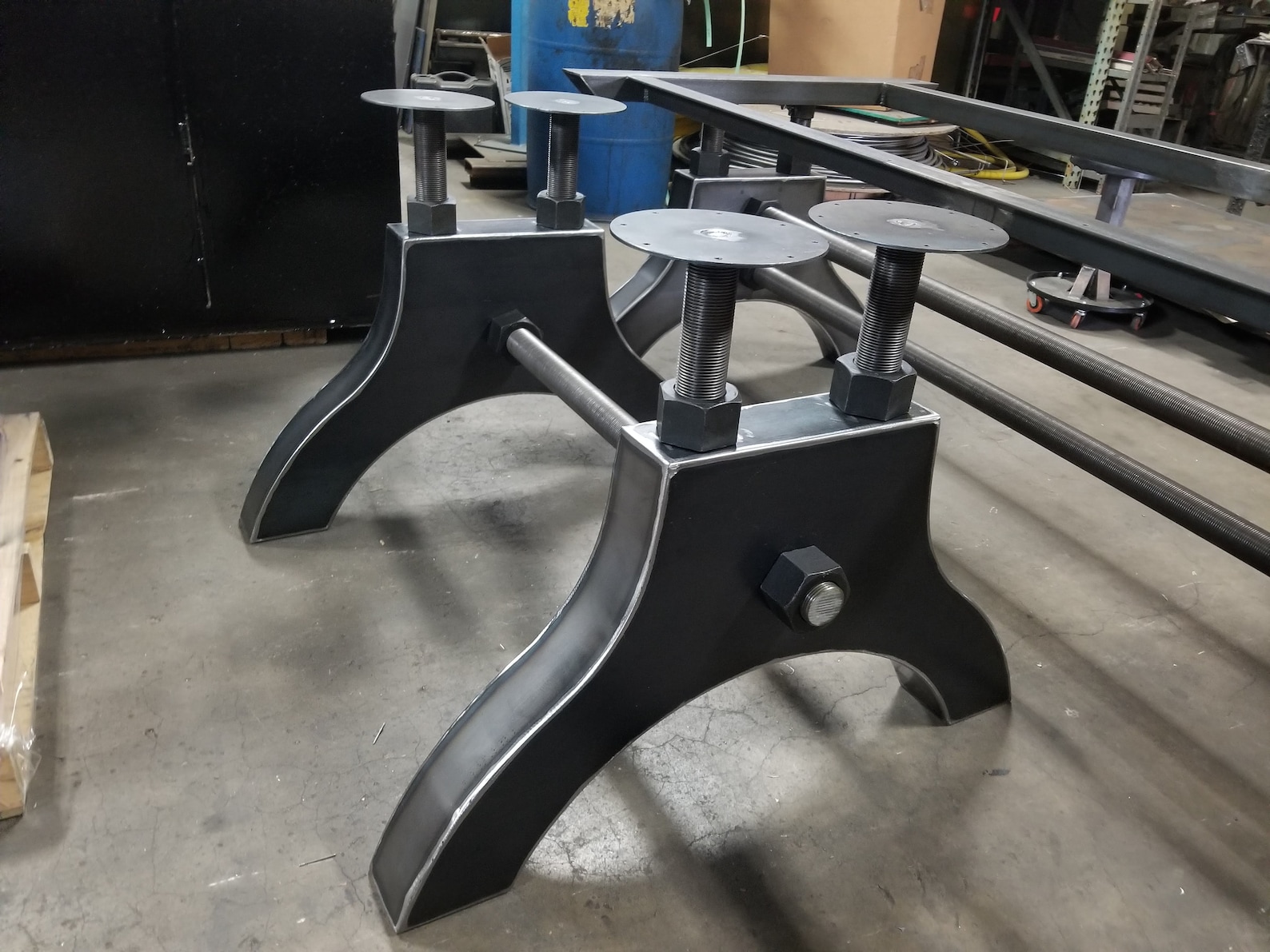 Steel Tube Pedestal Base, Round Table, Vintage Industrial, Heavy Duty ...