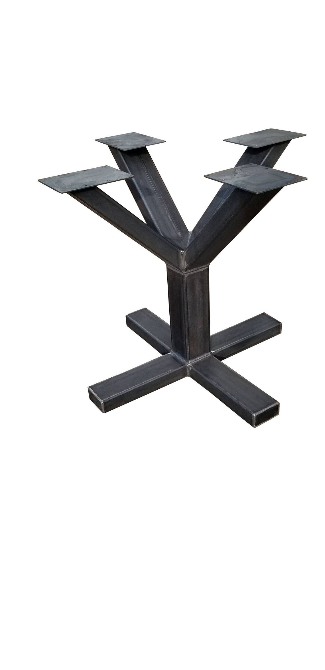 Steel Tube Pedestal Base, Round Table, Industrial, Heavy Duty Farm ...