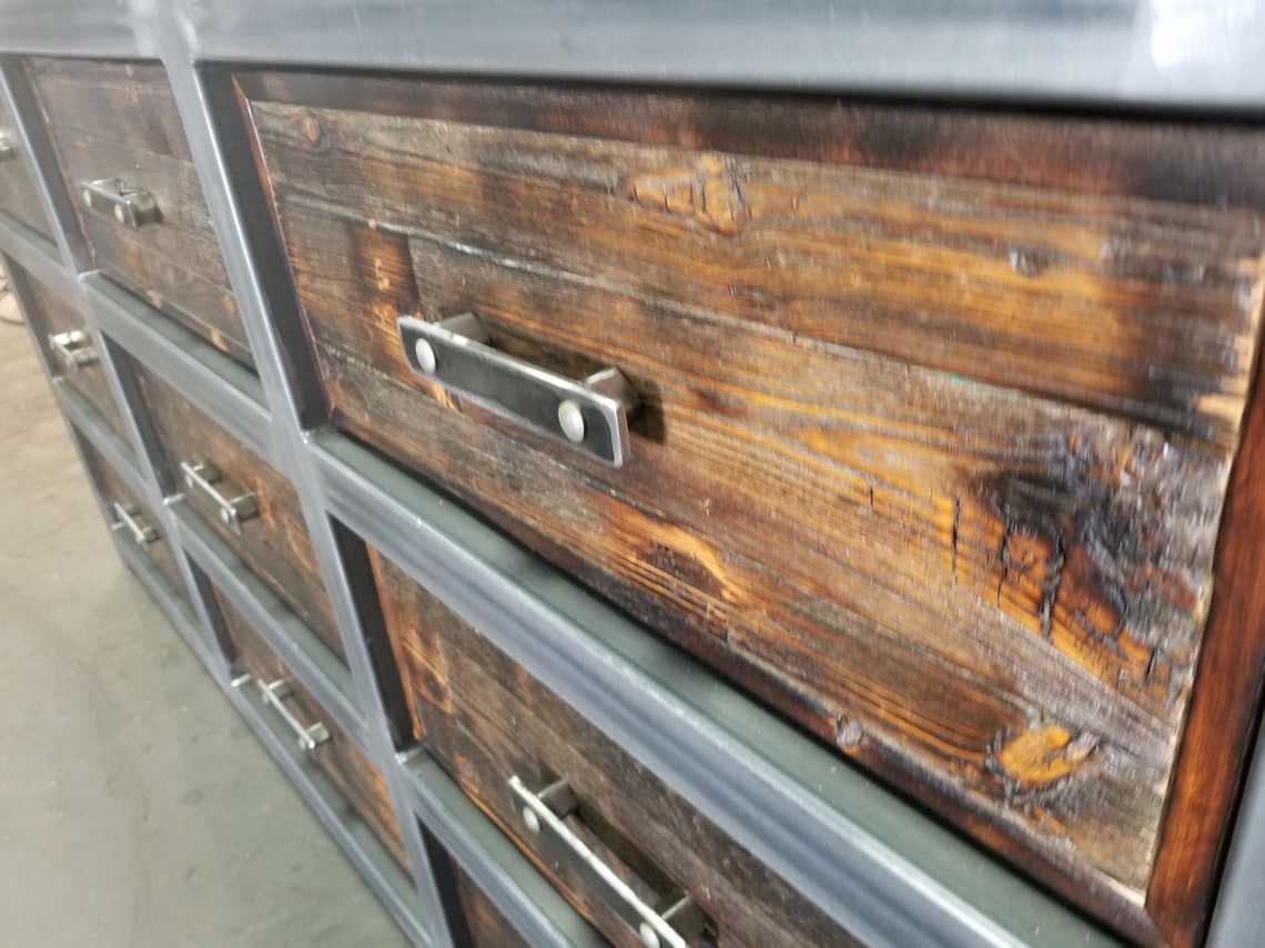 Industrial Style Upcycled Furniture I Night Stand With Reclaimed Wood ...