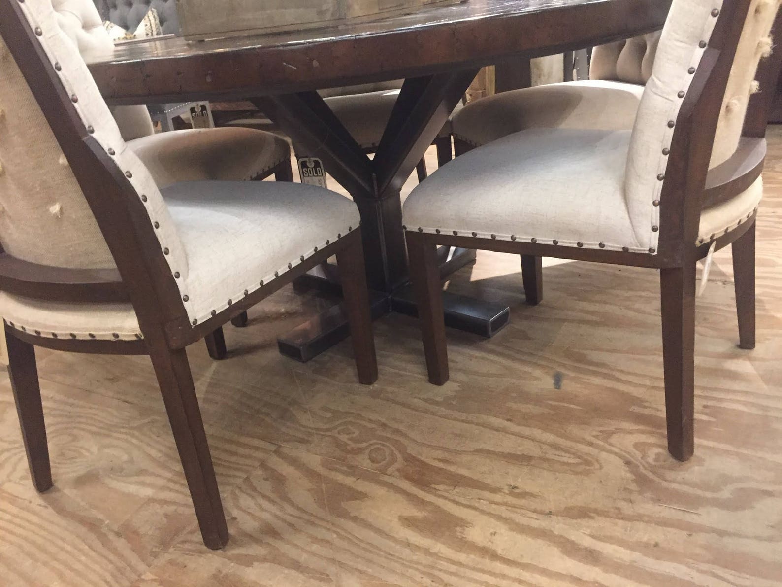 Steel Tube Pedestal Base, Round Table, Industrial, Heavy Duty Farm ...