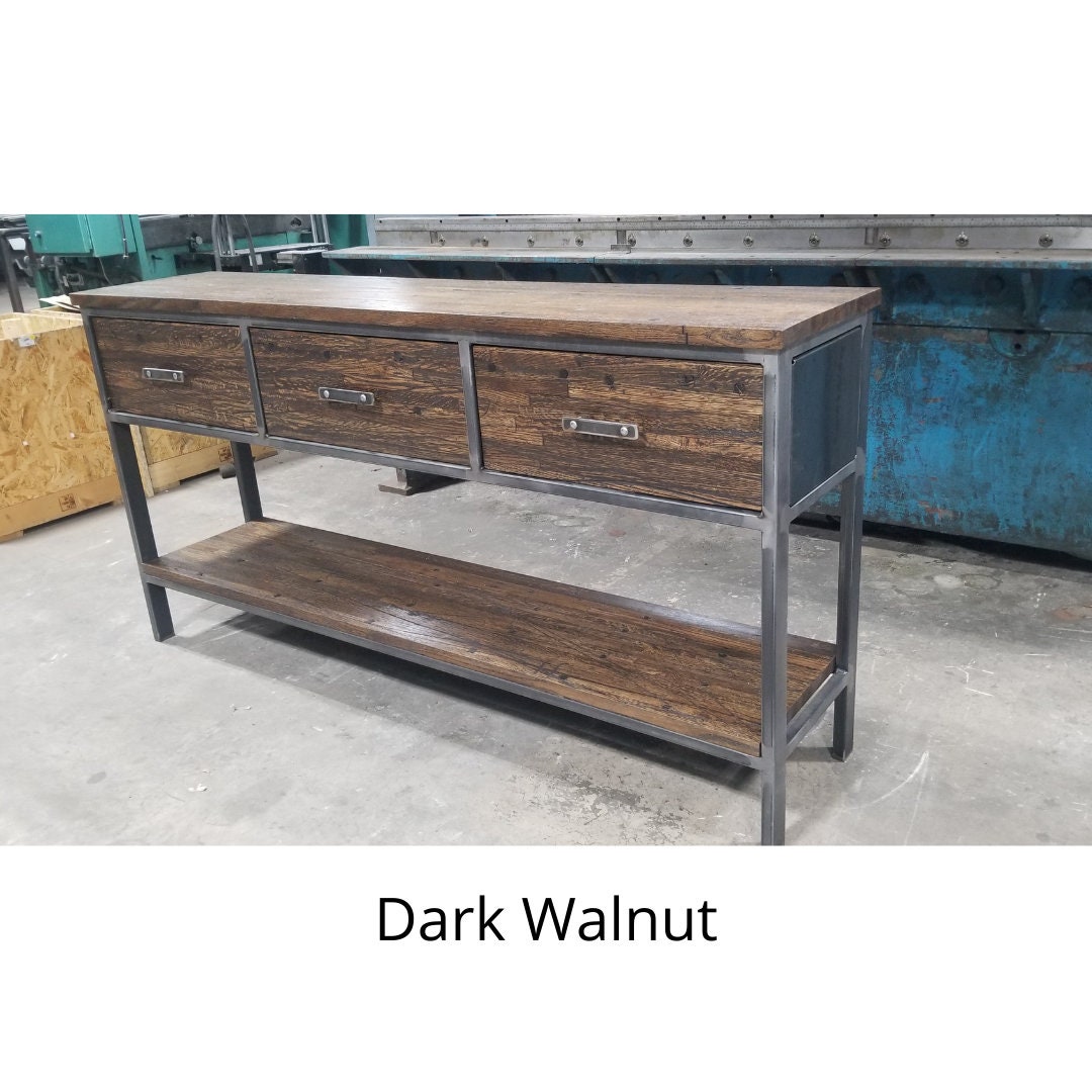 Rustic Welded Steel Night Stand, Vintage Industrial Nightstand, Custom ...