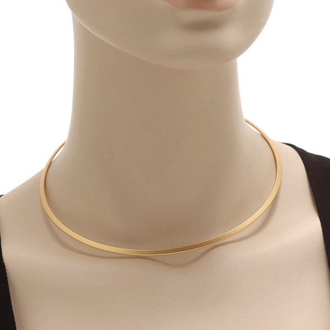 Neck Ring, Collar Choker, Rose Gold Choker, Neck Cuff, Gold Choker ...