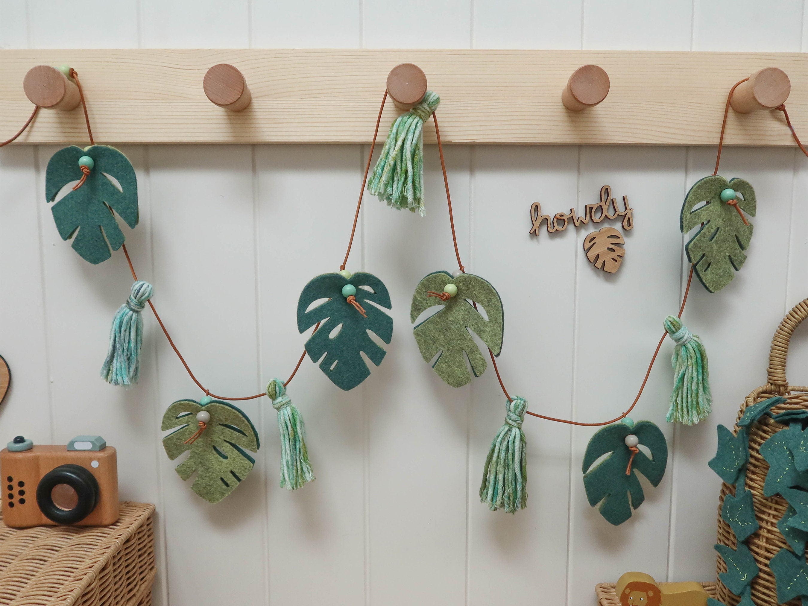 Safari Jungle Garland Bunting Wall Hanging for NURSERY + KIDS ROOM ...