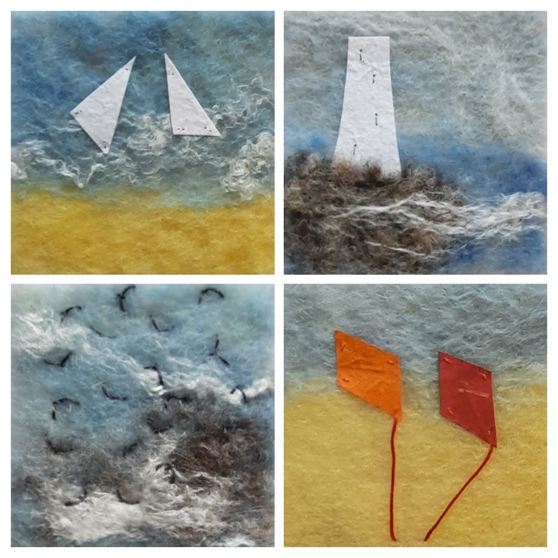 Sheep Textile Greeting Card Felt and Stitch Greeting Card - Etsy