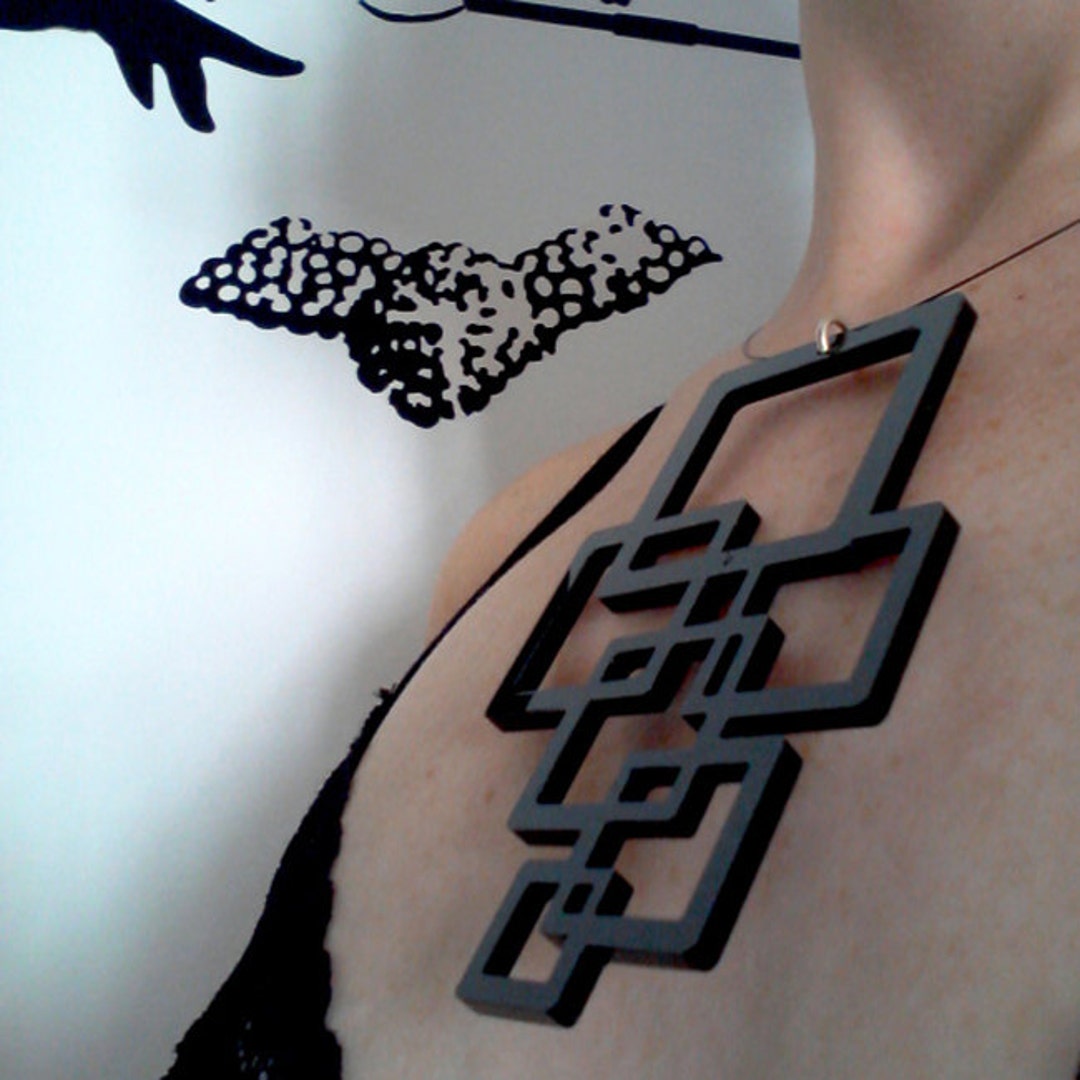 Acrylic Pendant // Trendy Jewel // Necklace // Fashion Design // Hand ...