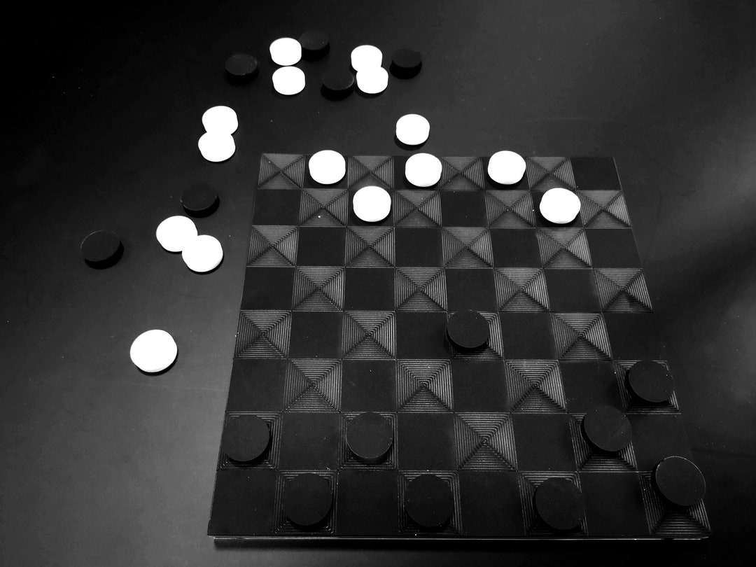 Design Checkers // Sobcheckers // Handmade Checkers Set // Acrylic ...