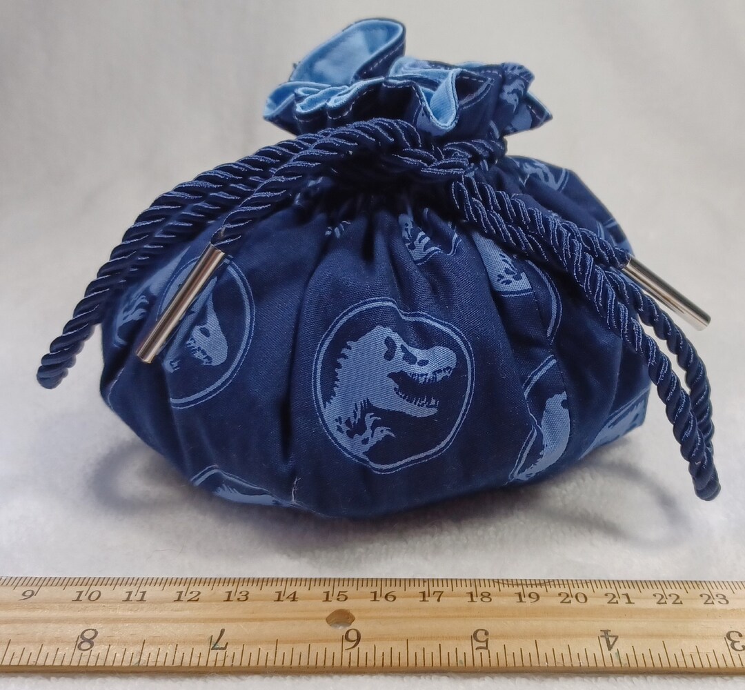Jurassic Park Navy Blue Dice Bag Large Holds 12 or More Sets - Etsy
