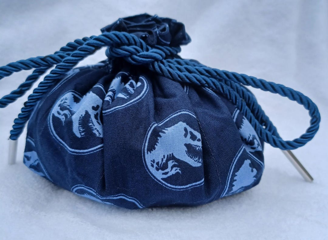 Jurassic Park Navy Blue Dice Bag Large Holds 12 or More Sets Dice ...