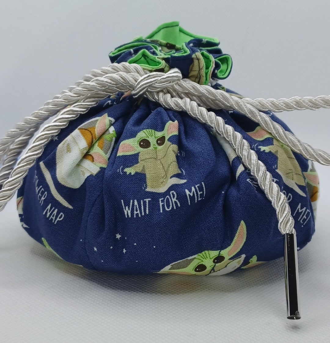 Baby Yoda Grogu Star Wars Mandalorian 100% Cotton Dice Bag Large Holds ...