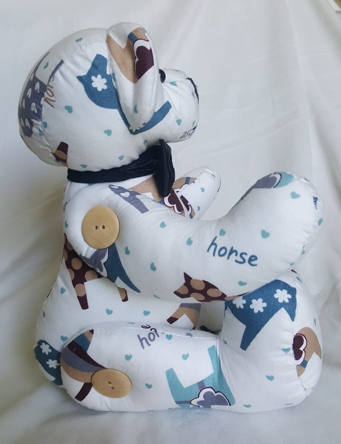 Hand Sewn Handmade 13 Horse Pony Design Button Jointed Teddy Bear ...