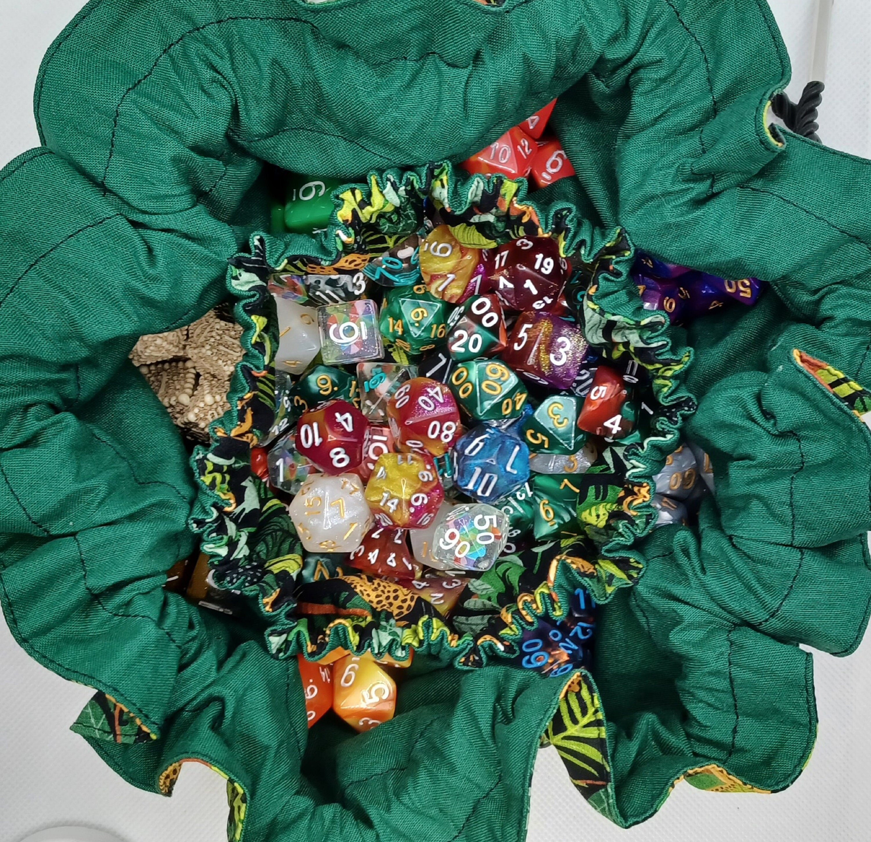 Leopards or Cheetahs in the Jungle 100% Cotton Dice Bag Large Holds 12 ...