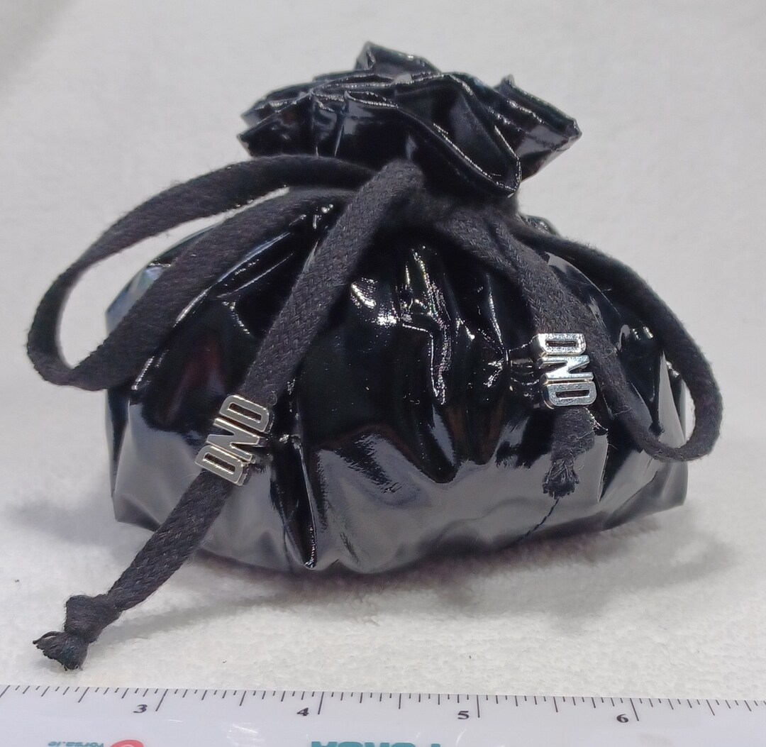 Black PVC Dice Bag Large Holds 12 or More Sets Dice Gremlin Gift ...