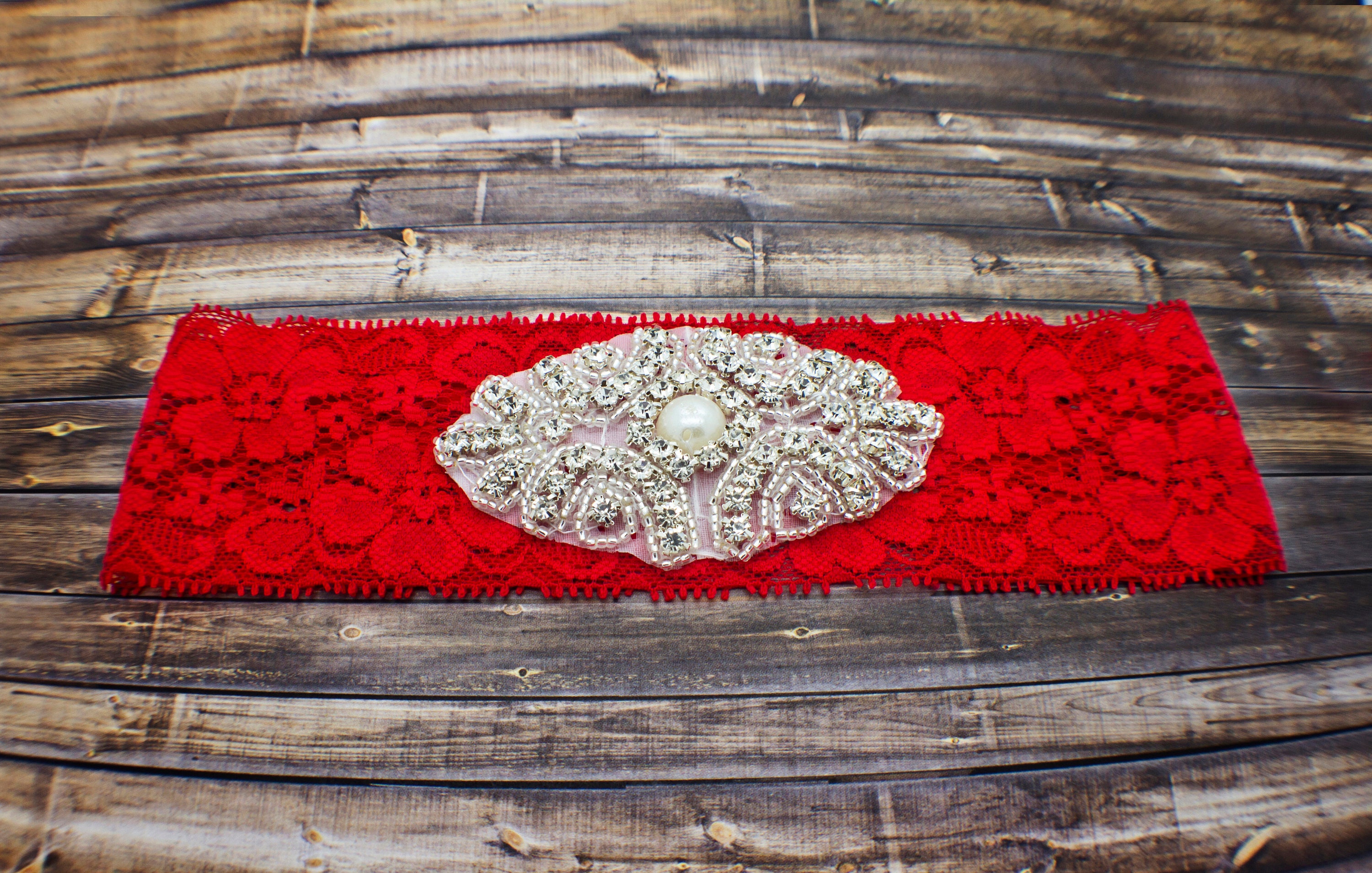 Red Lace Garter for Wedding Single Garter for Bride - Etsy