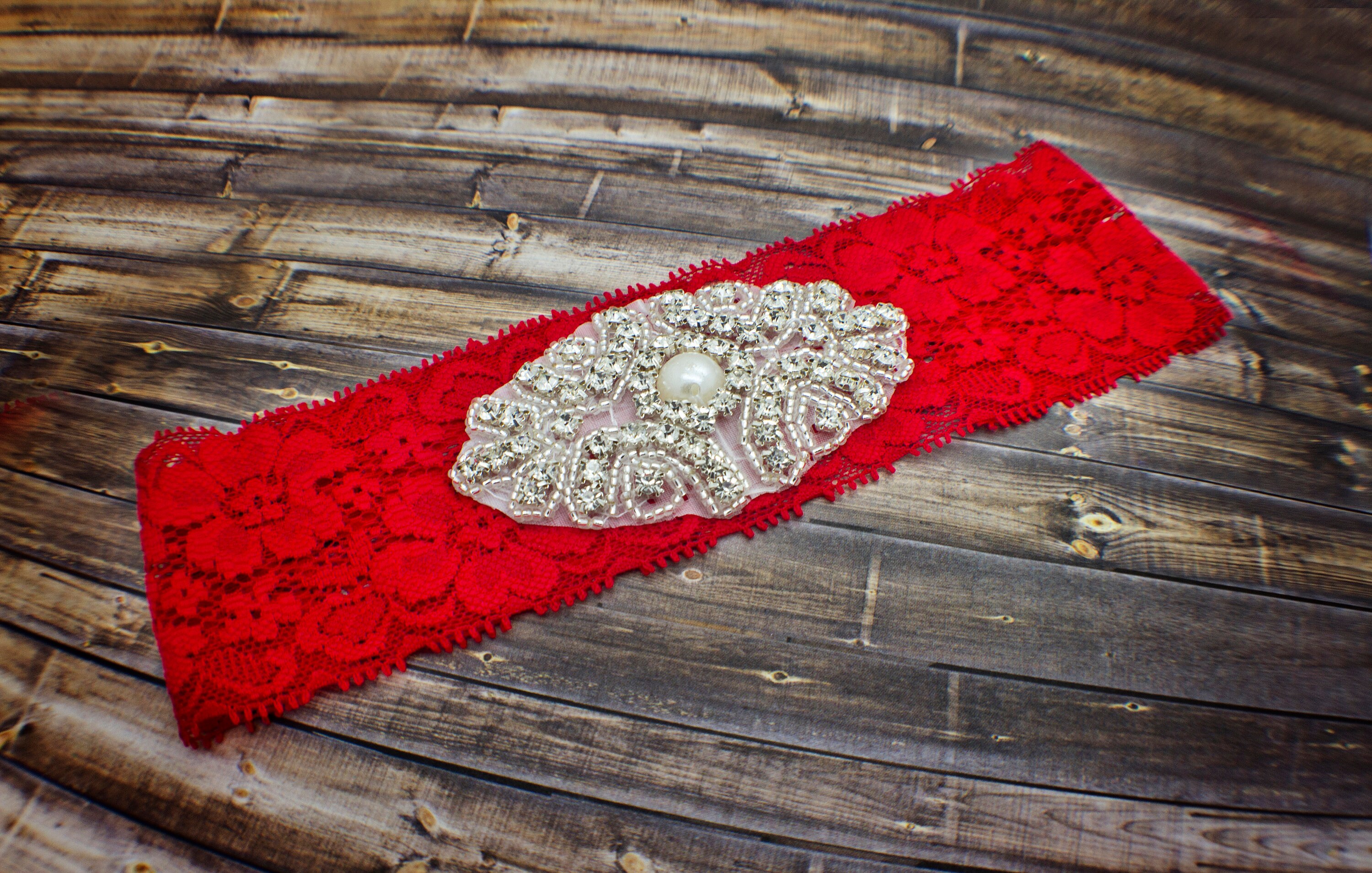 Red Lace Garter for Wedding Single Garter for Bride - Etsy