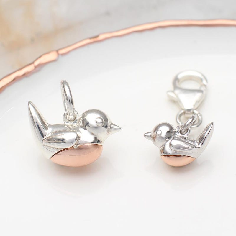Bird Charm With Clasp - Etsy UK