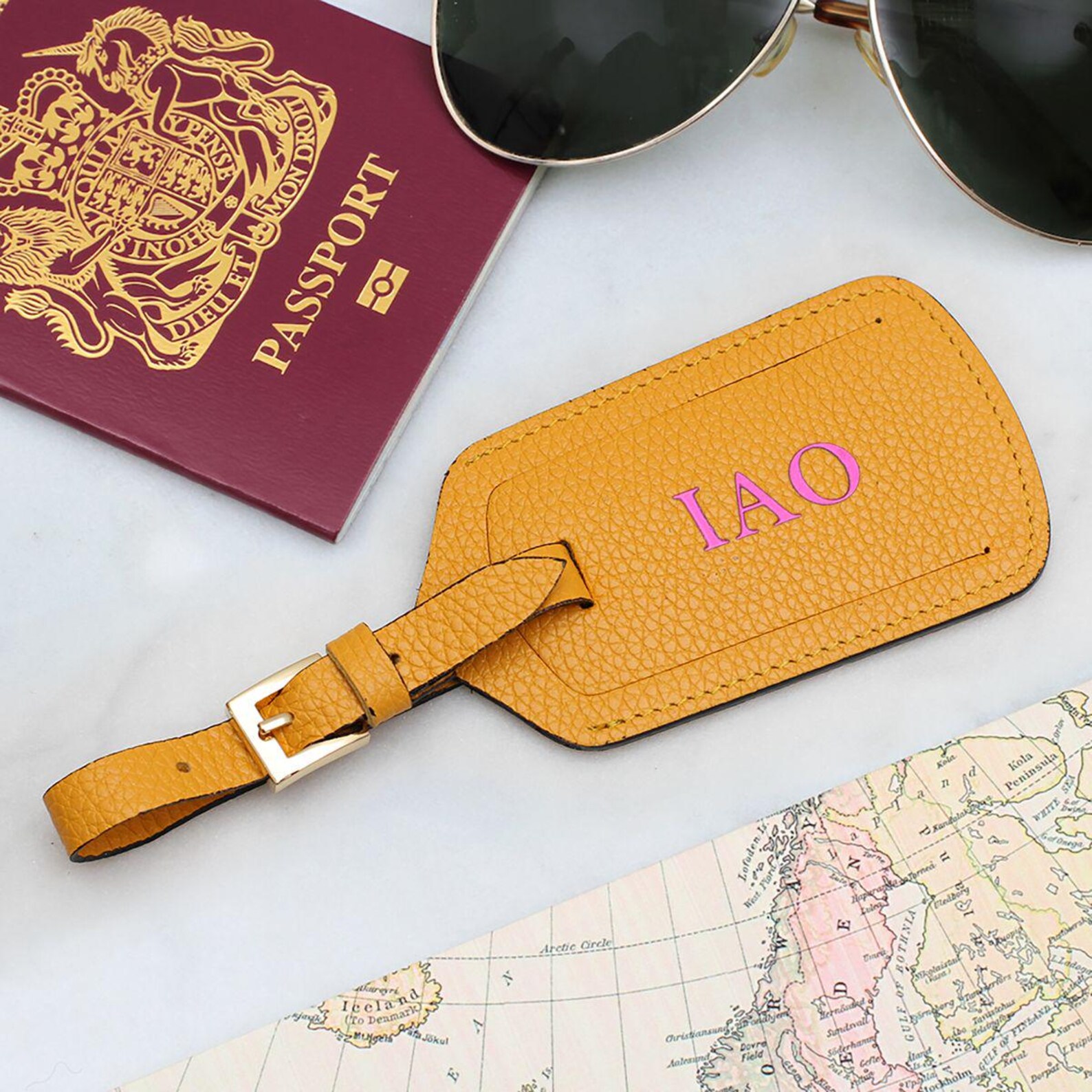Personalised Leather Luggage Tag • Travel Accessories • - Etsy