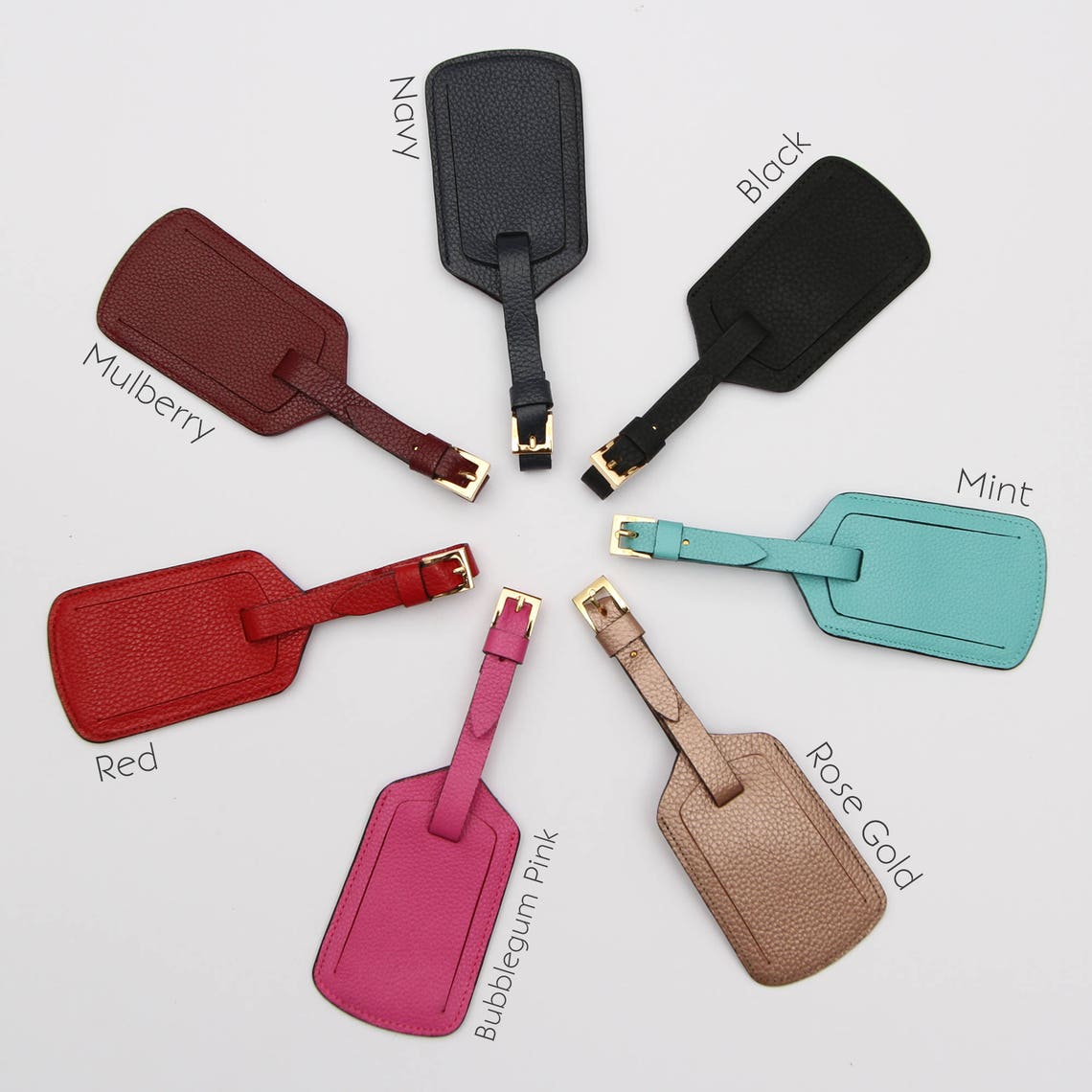 Personalised Leather Luggage Tag • Travel Accessories • - Etsy