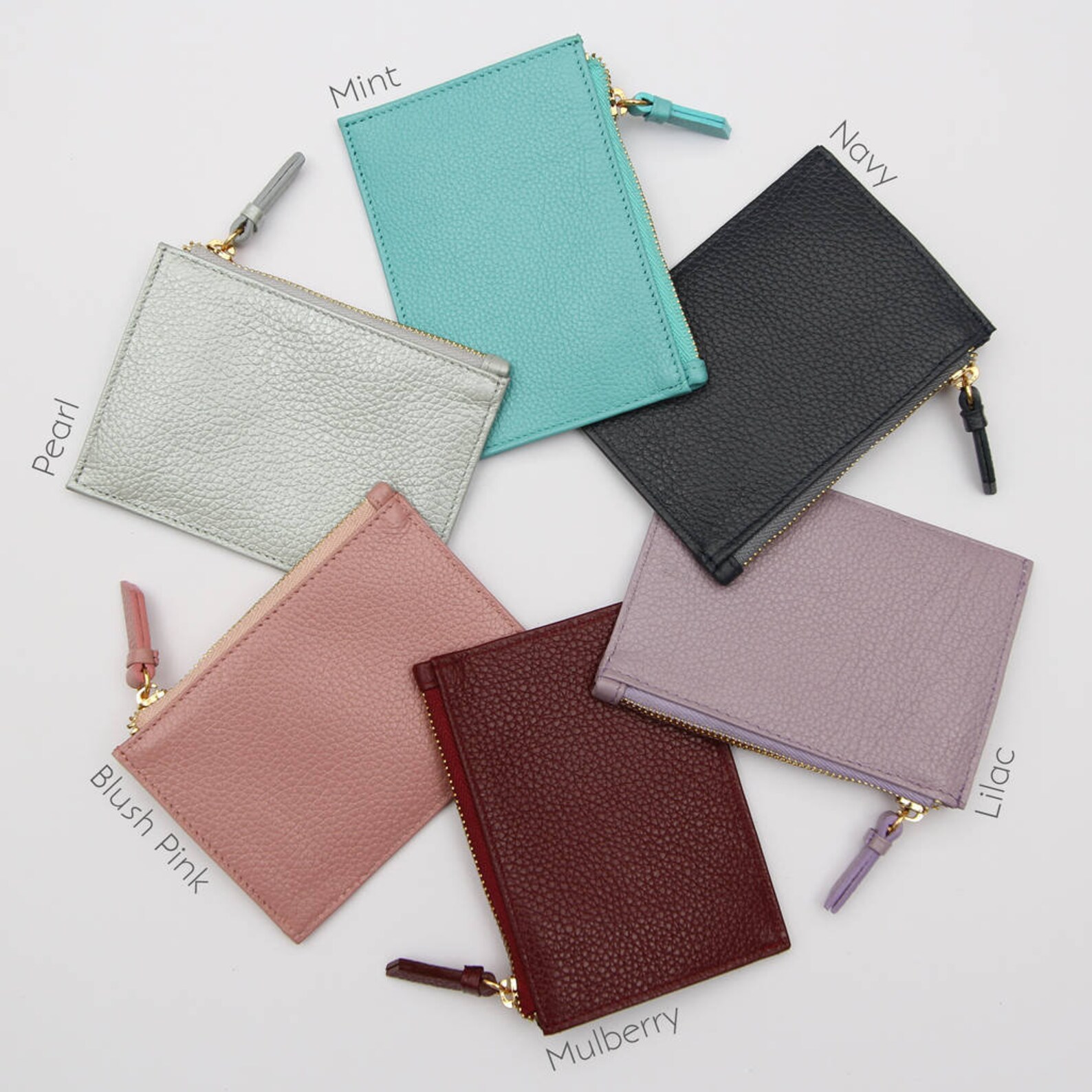 Personalised Initials Leather Purse with Keyring | Etsy