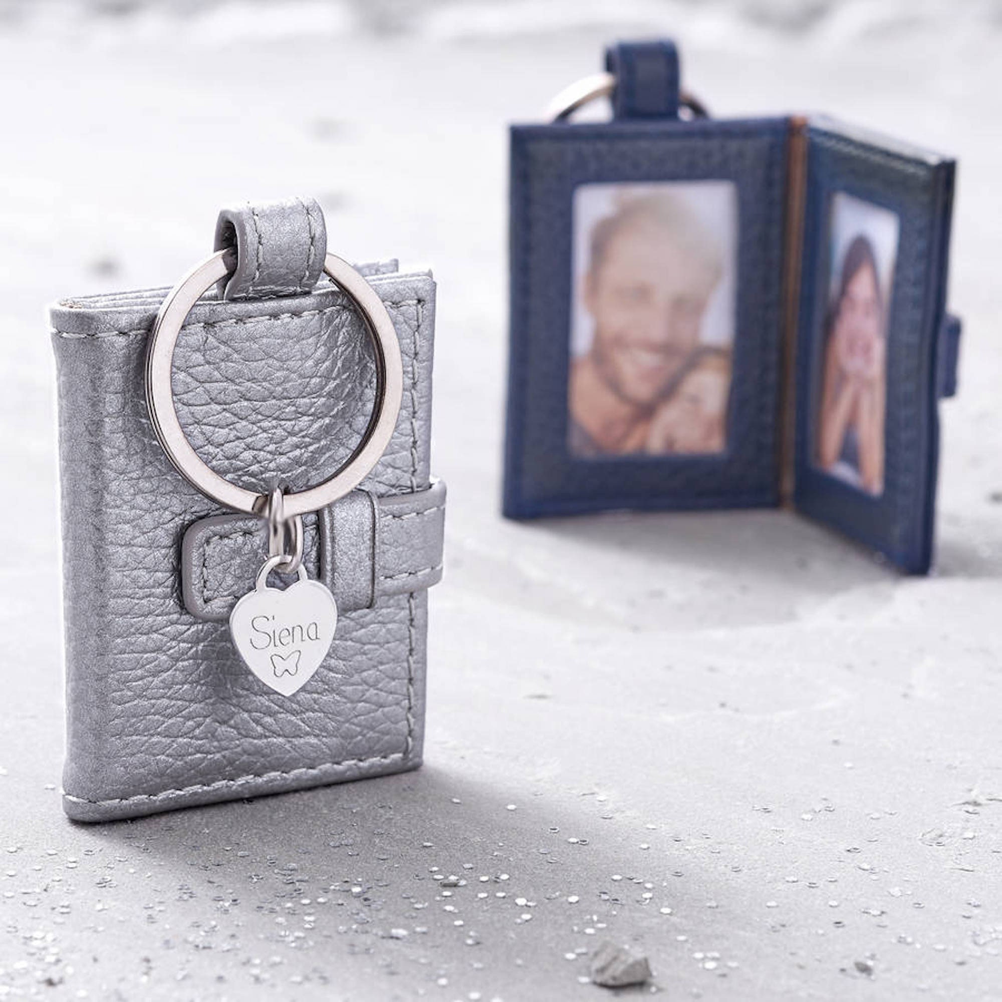 Personalised Leather Photo Book Keyring | Etsy