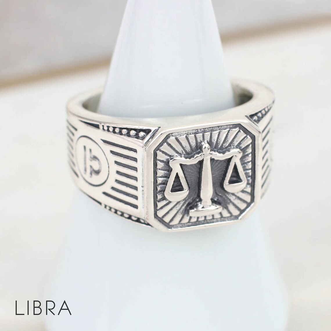 Men's Sterling Silver Zodiac Ring | Etsy