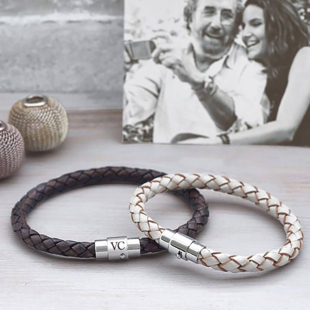 Personalised 'father and Daughter' Bracelet Set - Etsy UK