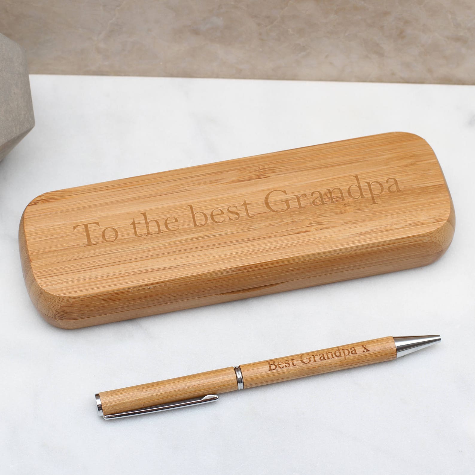 Personalised Bamboo Pen & Box - Etsy
