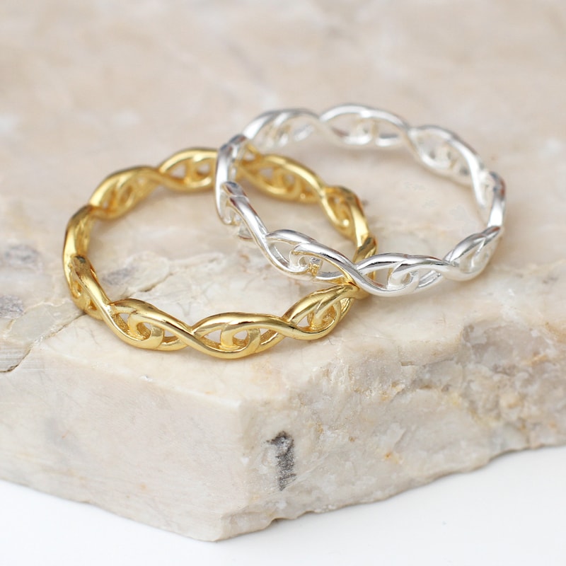 Infinity Gold Ring - Etsy