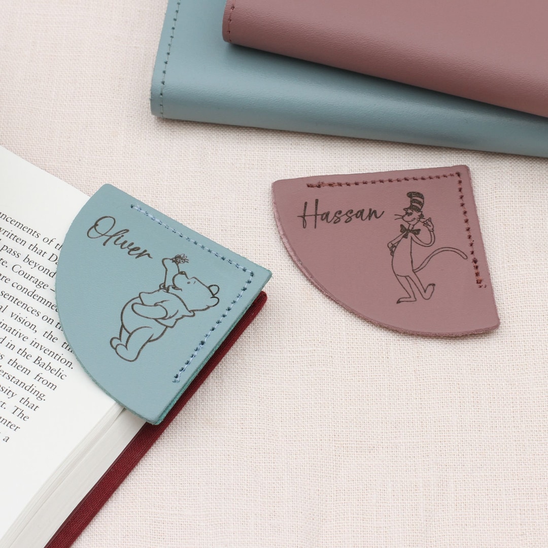 Personalised Fictional Character Corner Bookmark • Leather Gift ...