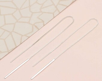 18ct Gold Plated or Silver Mini Pull Through Star Earrings - Etsy UK