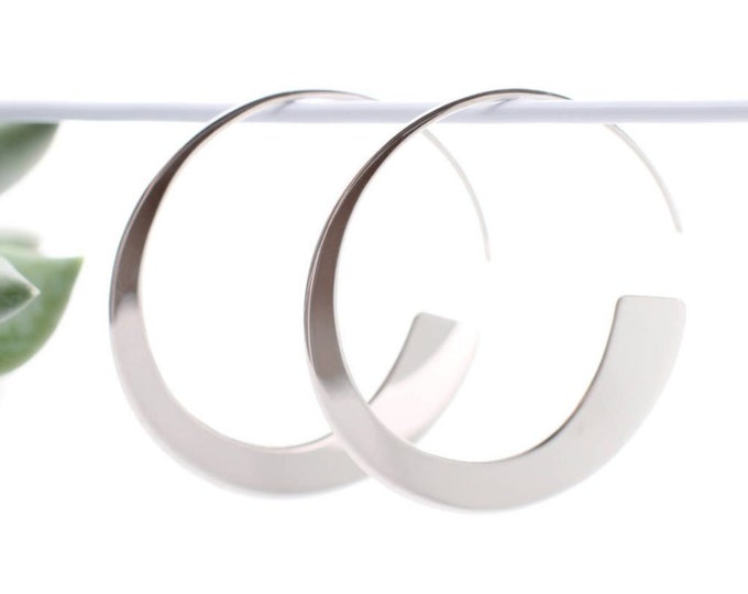 Rustic Tribal Rectangle Hoops. Artisan Wire Wrapped Hoops, Silver ...