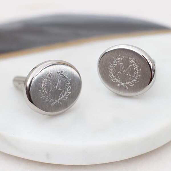 Initial Cufflinks - Etsy