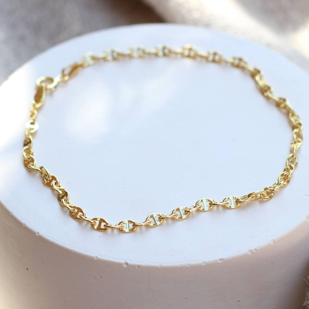 9ct Gold Horse Bit Link Bracelet - Etsy