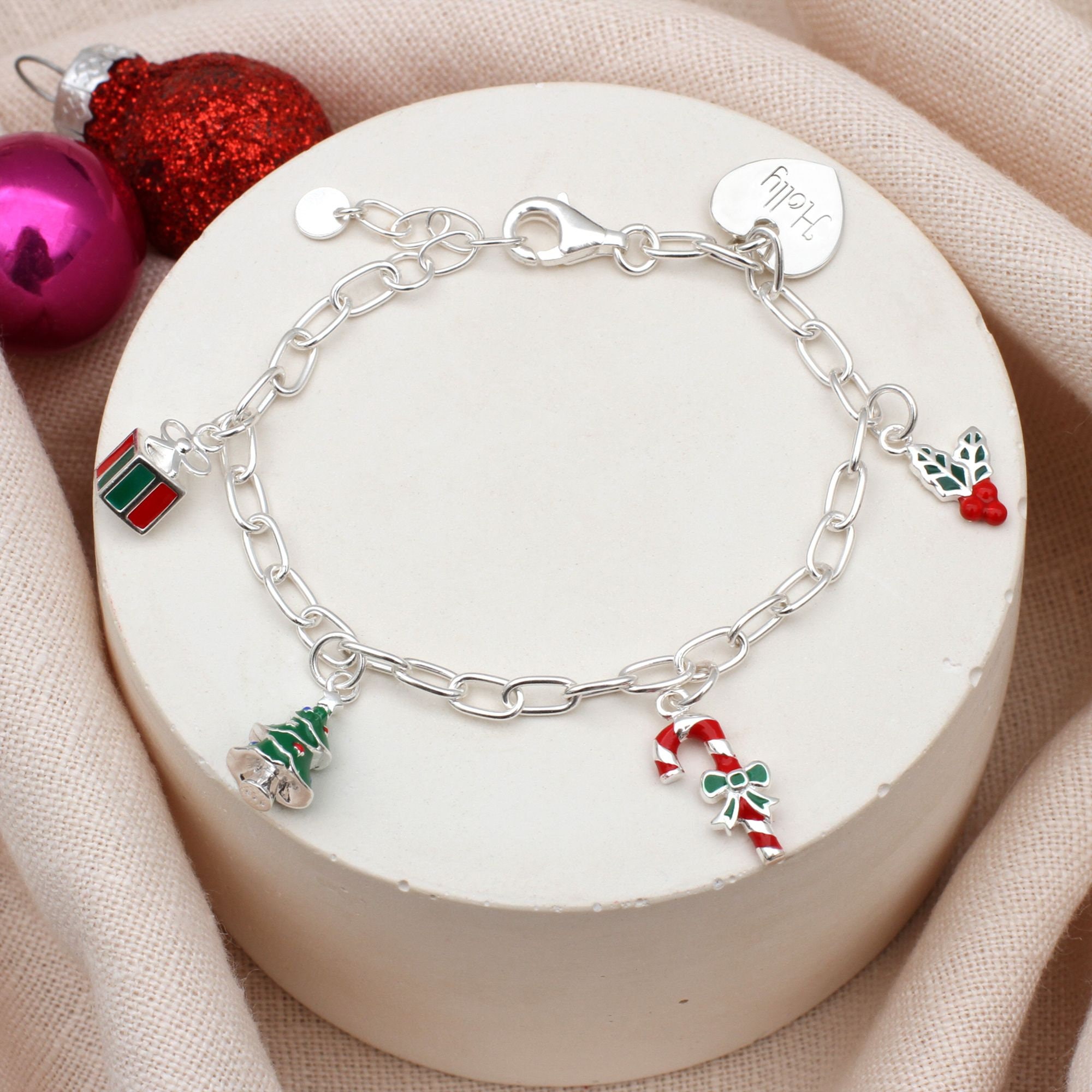 Children s Christmas Charm Bracelet Christmas Gift for Girls