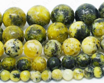 Yellow stone beads | Etsy