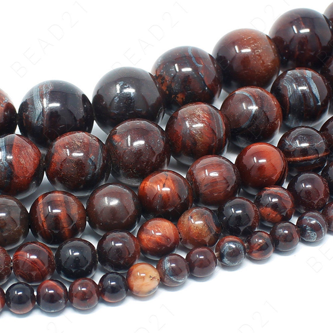 Red Tiger Eye Beads Natural Gemstone Round Loose - 4mm 6mm 8mm 10mm ...