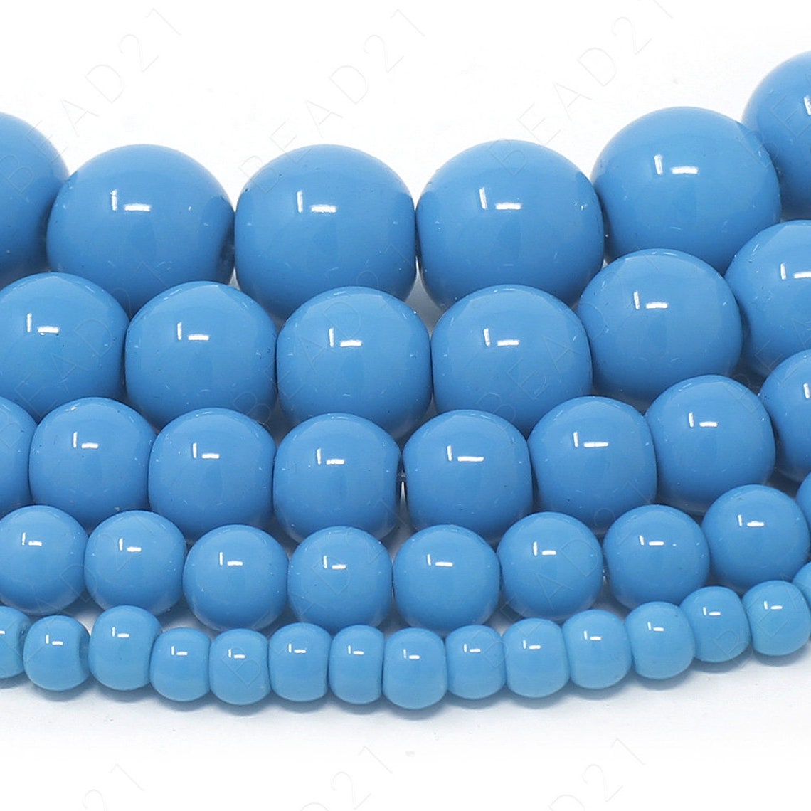 Dark Turquoise Czech Opaque Glass Beads Round Loose - 4mm 6mm 8mm 10mm ...
