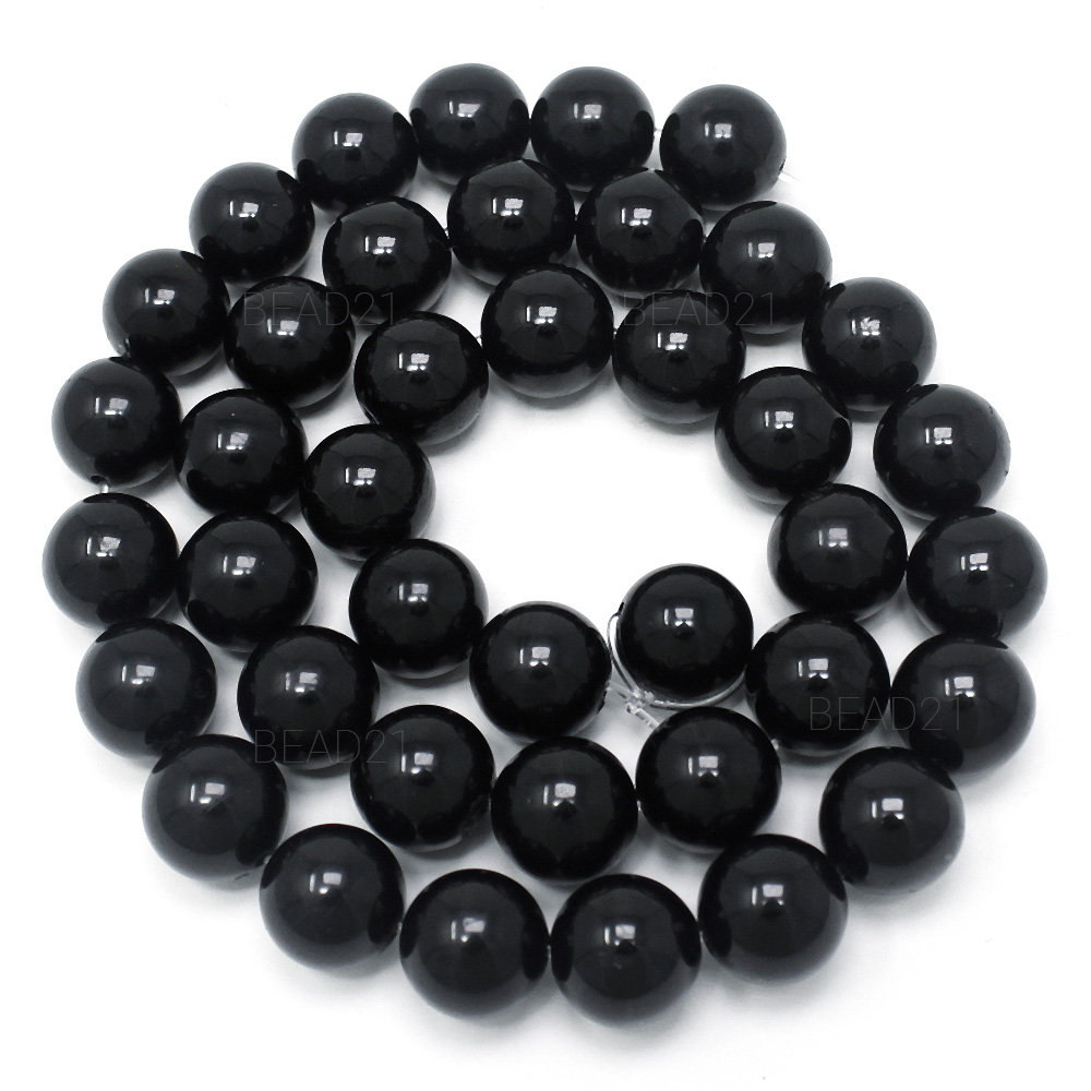 Black Tourmaline Beads Natural Gemstone Round Loose Grade - Etsy