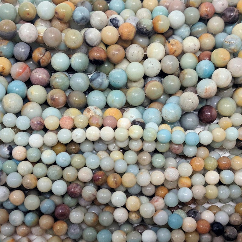 Amazonite Beads Natural Gemstone Round Loose 4mm 6mm 8mm - Etsy
