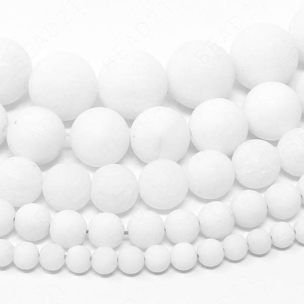 Matte White Beads - Etsy