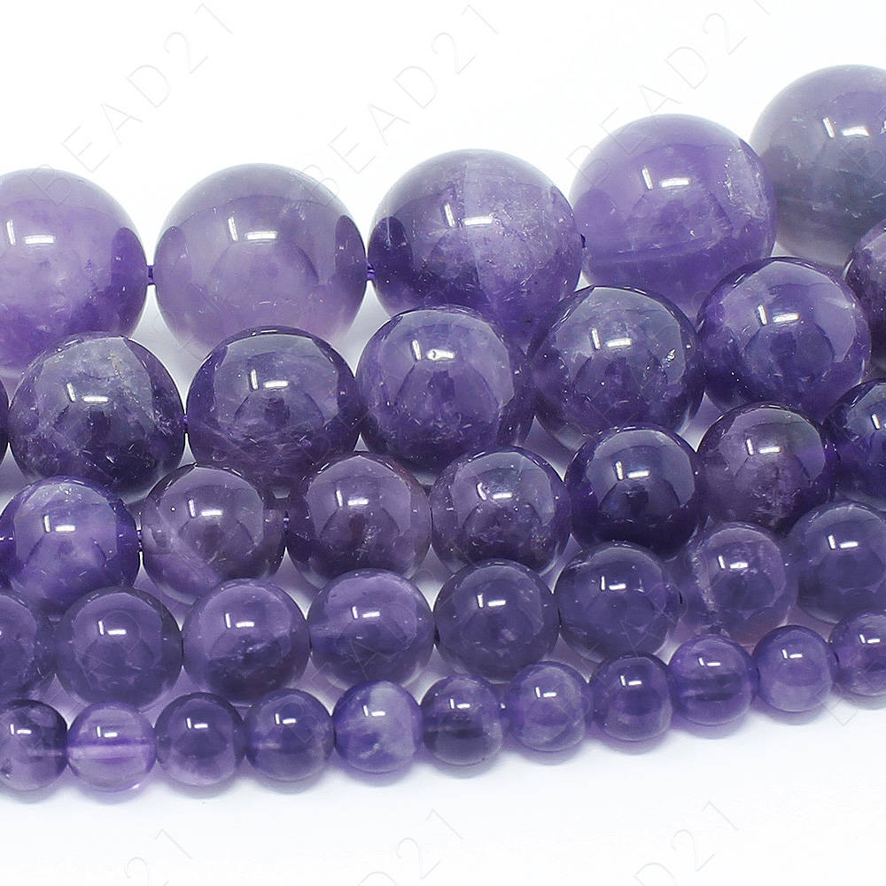 Amethyst Beads Grade AAA Natural Gemstone Round Loose - Etsy