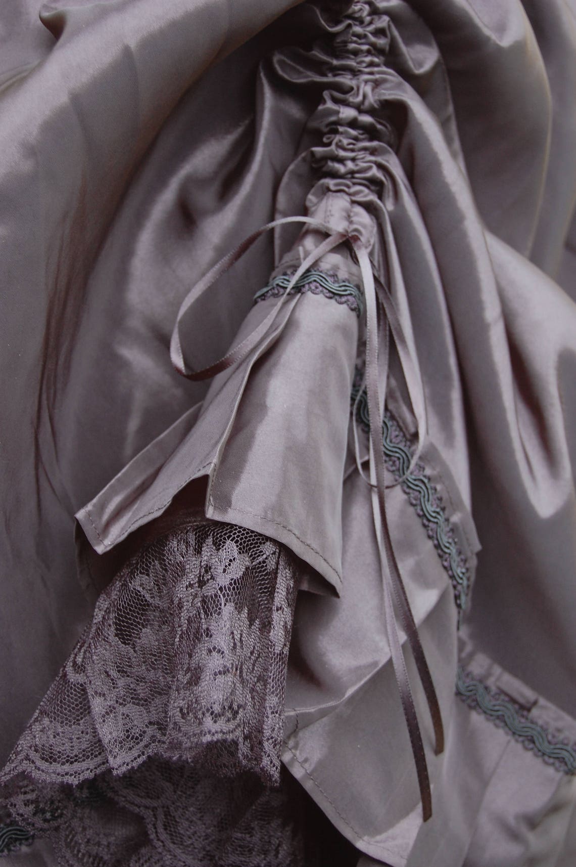 Steampunk Skirt Pirate Wench in Black Taffeta Small | Etsy