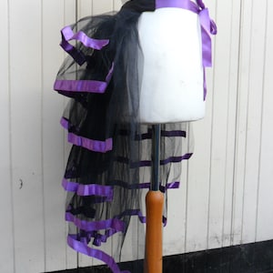 Black Net Bustle With Purple Ribbon - Etsy UK