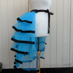 Blue Net Bustle With Black Ribbon - Etsy UK