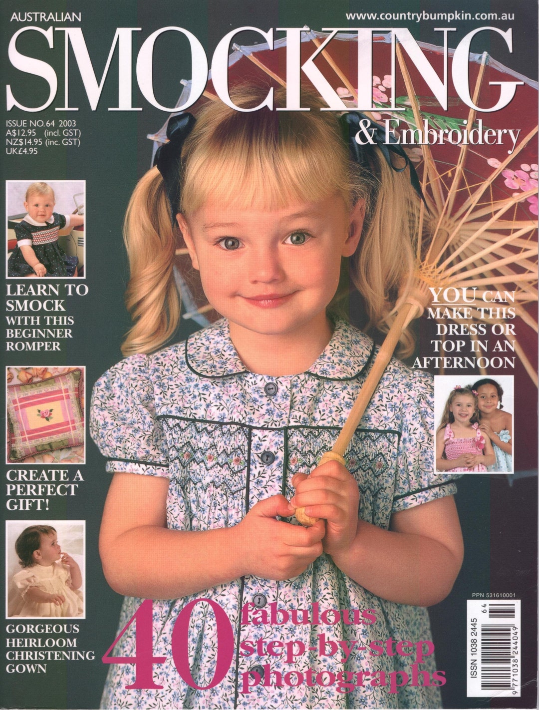 Australian Smocking and Embroidery Magazine Like New Uncut Patterns ...