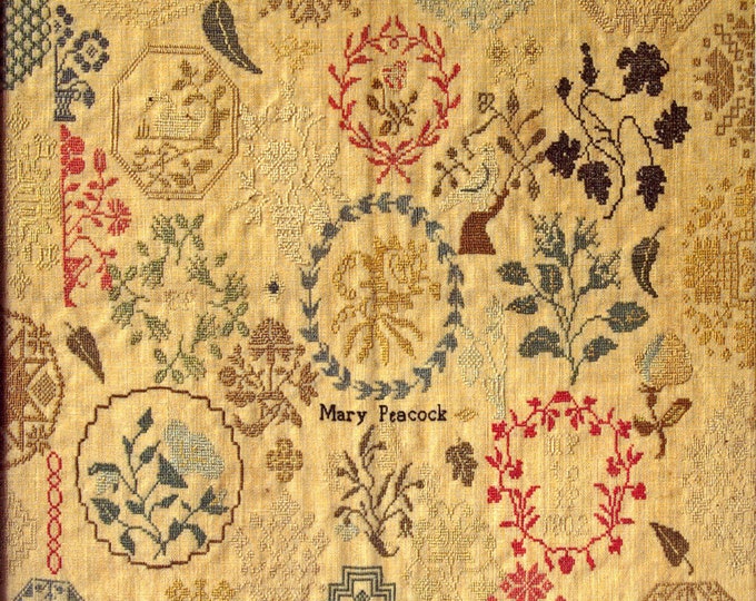 Rare Mary Peacock's Sampler From Ackworth 2008 Counted Cross Stitch ...