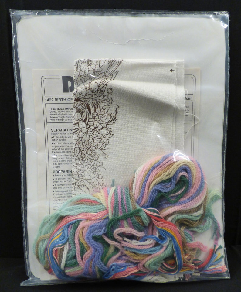 1993 Birth of Spring Dimensions Crewel Needlework Kit 1422 Frame Size 7 ...