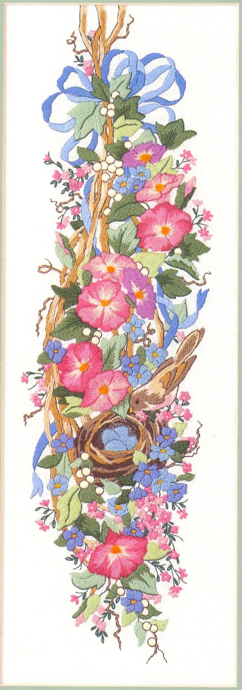 1993 Birth of Spring Dimensions Crewel Needlework Kit 1422 Frame Size 7 ...