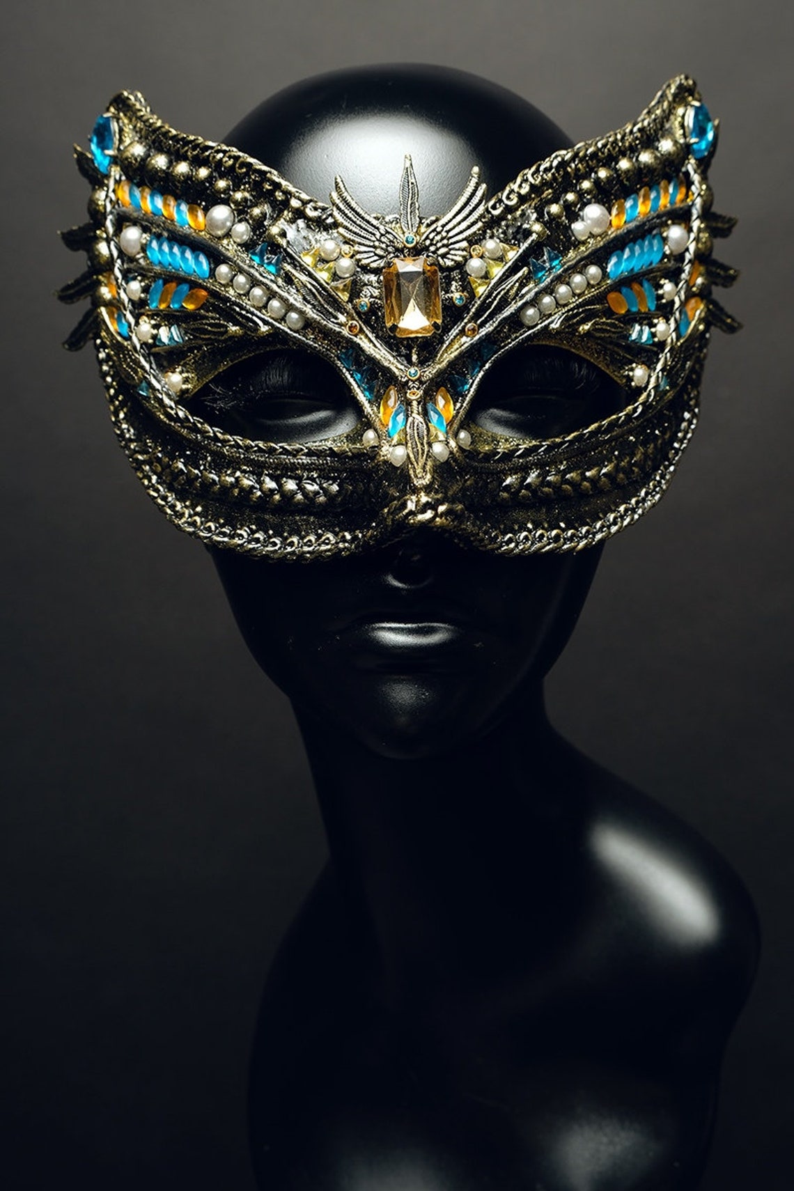 Egyptian Cat Masquarade Halloween Eye Mask Handmade | Etsy