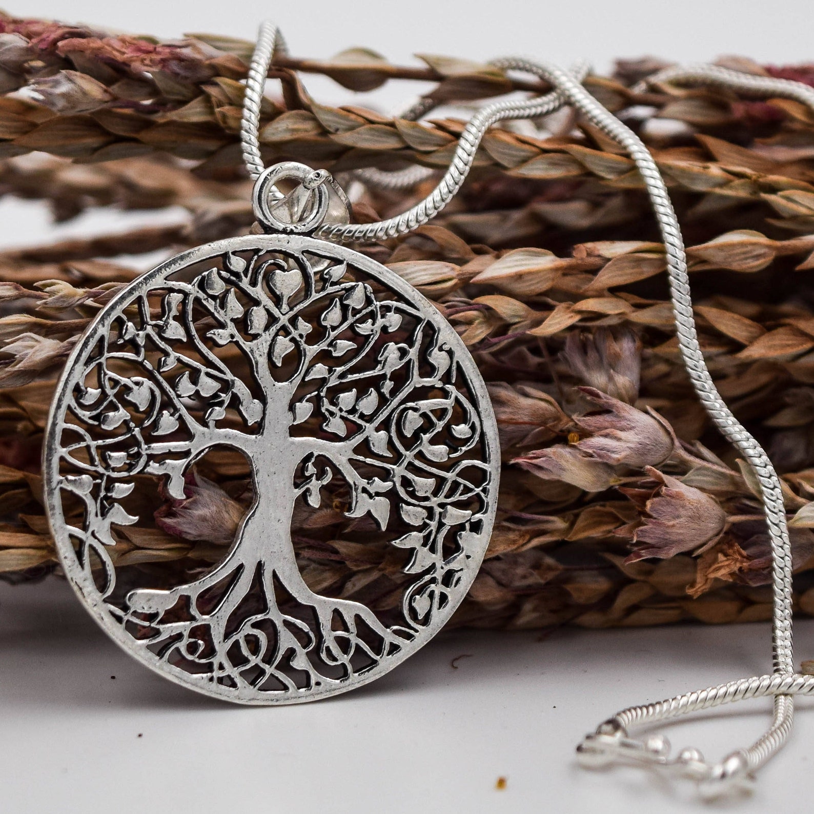 Tree of Life Necklace + 18 Inches Chain, Amulet Geometry Pendant - Etsy